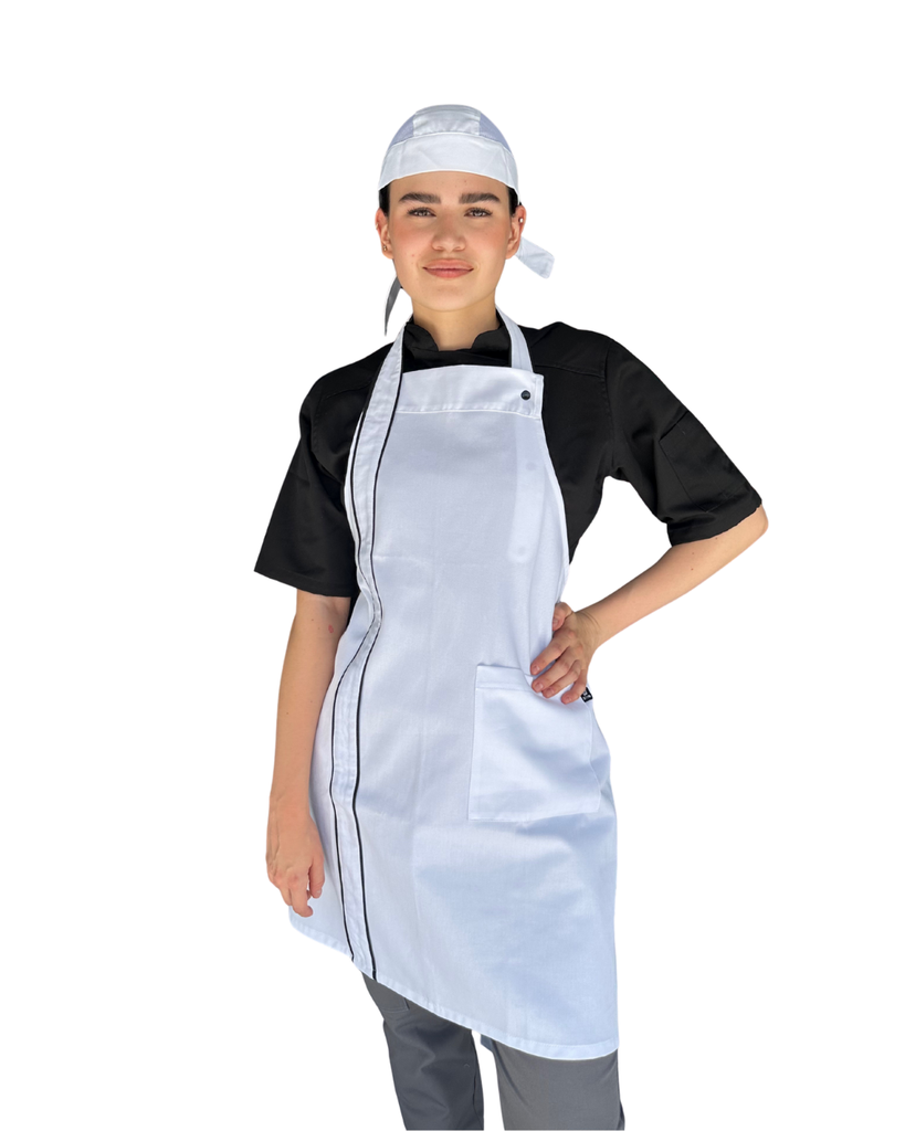 zittro Mandil delantal chef franja Blanco. R92302-100 UNI | zittro